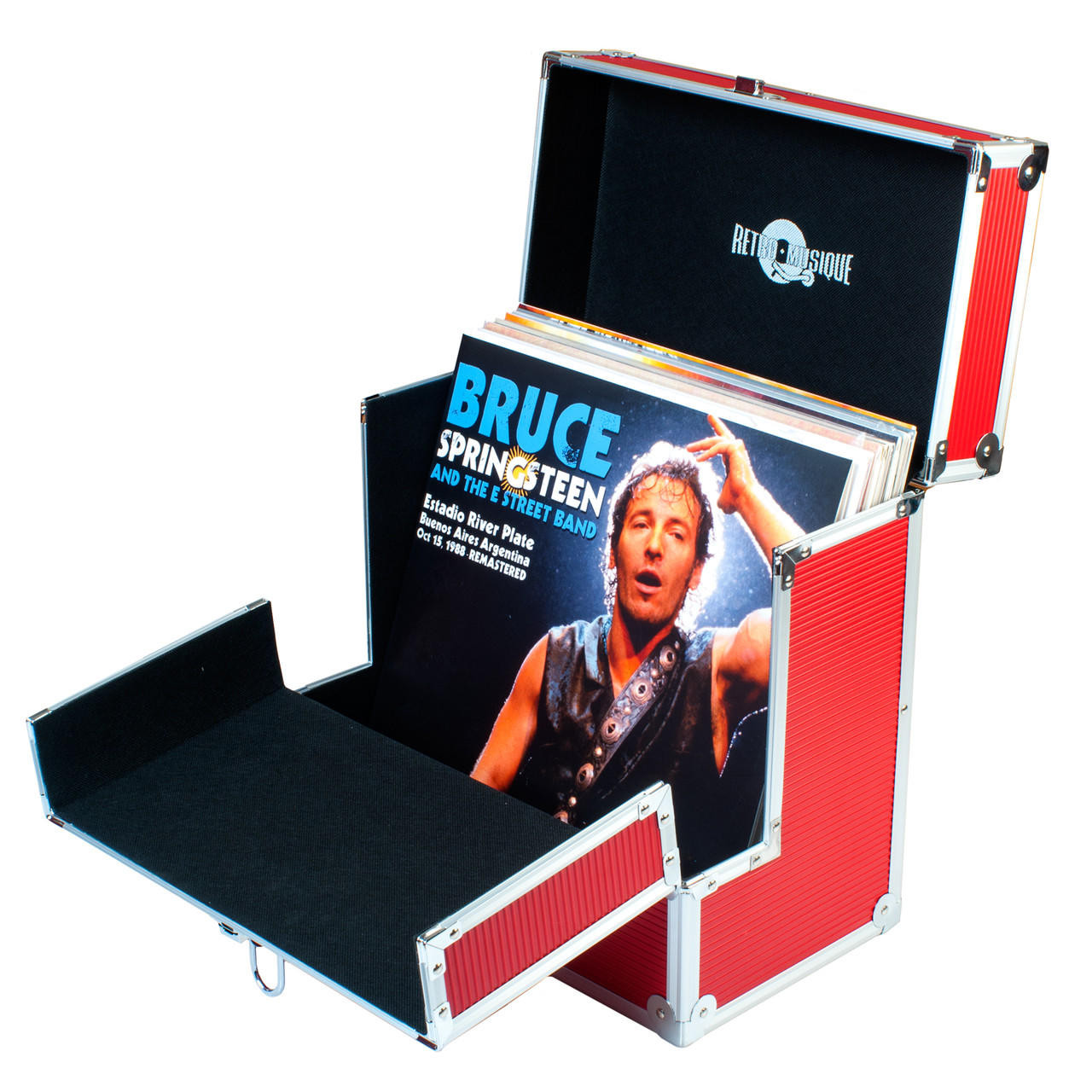 Retro Musique 12" Aluminium Vinyl Case - Red