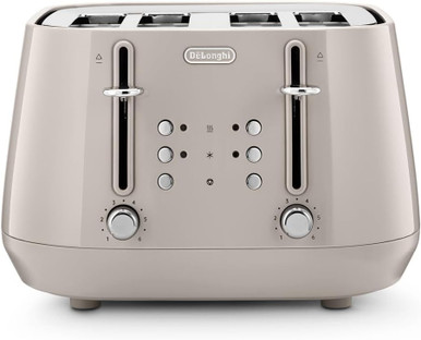 DeLonghi Eclettica 4 Slice Toaster - Beige | CTY4003.BG - expert.ie