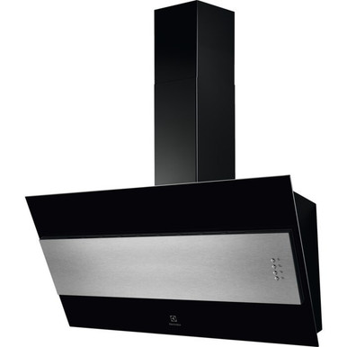 Electrolux 90cm Black Glass Chimney Hood Extractor Fan | LFV319Y ...