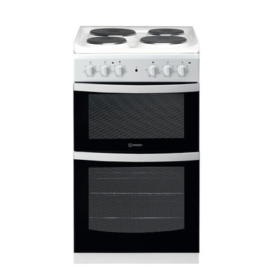 Indesit White Solid Plate Cooker