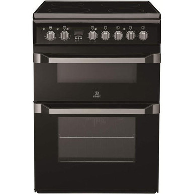 Indesit 60cm Black Double Cooker ID60C2(K)S