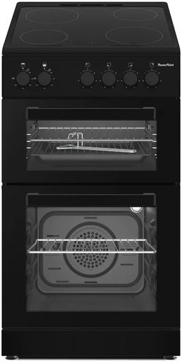 PowerPoint 50CM Double Cavity Cooker w/ Ceramic Hob Black | P05C2S1BL ...