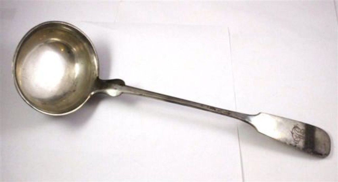 German Fiddle Pattern .800 Silver Soup Ladle by Gustav Haegermann Post ...