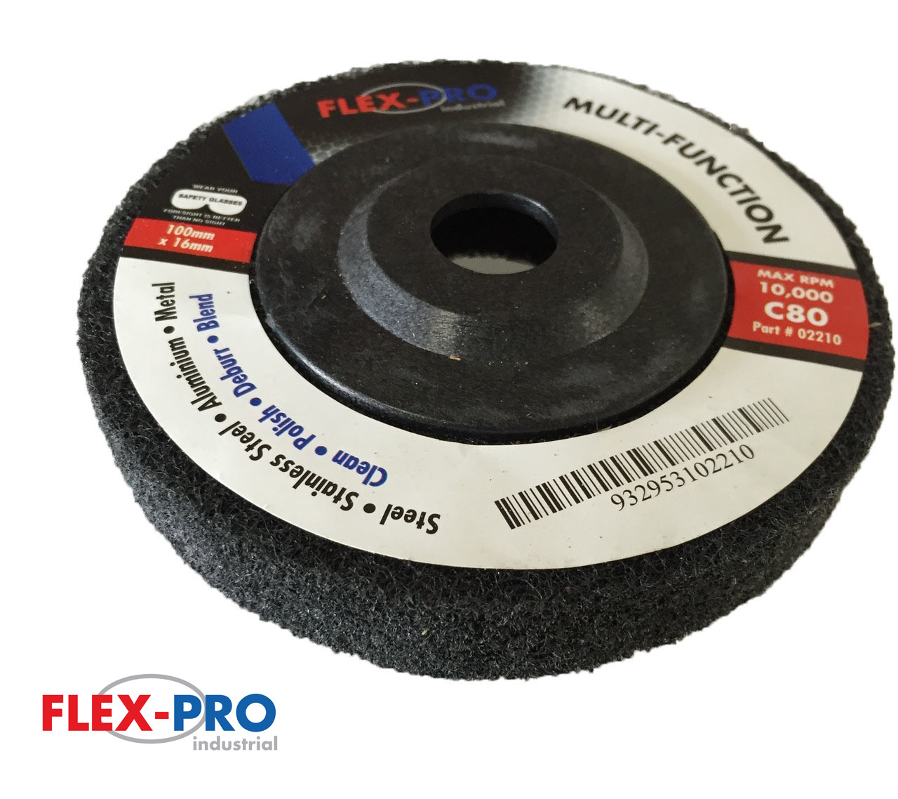 Polishing Disc for metal 4" black 80g FLEX-PRO - Robson's Tool King Store