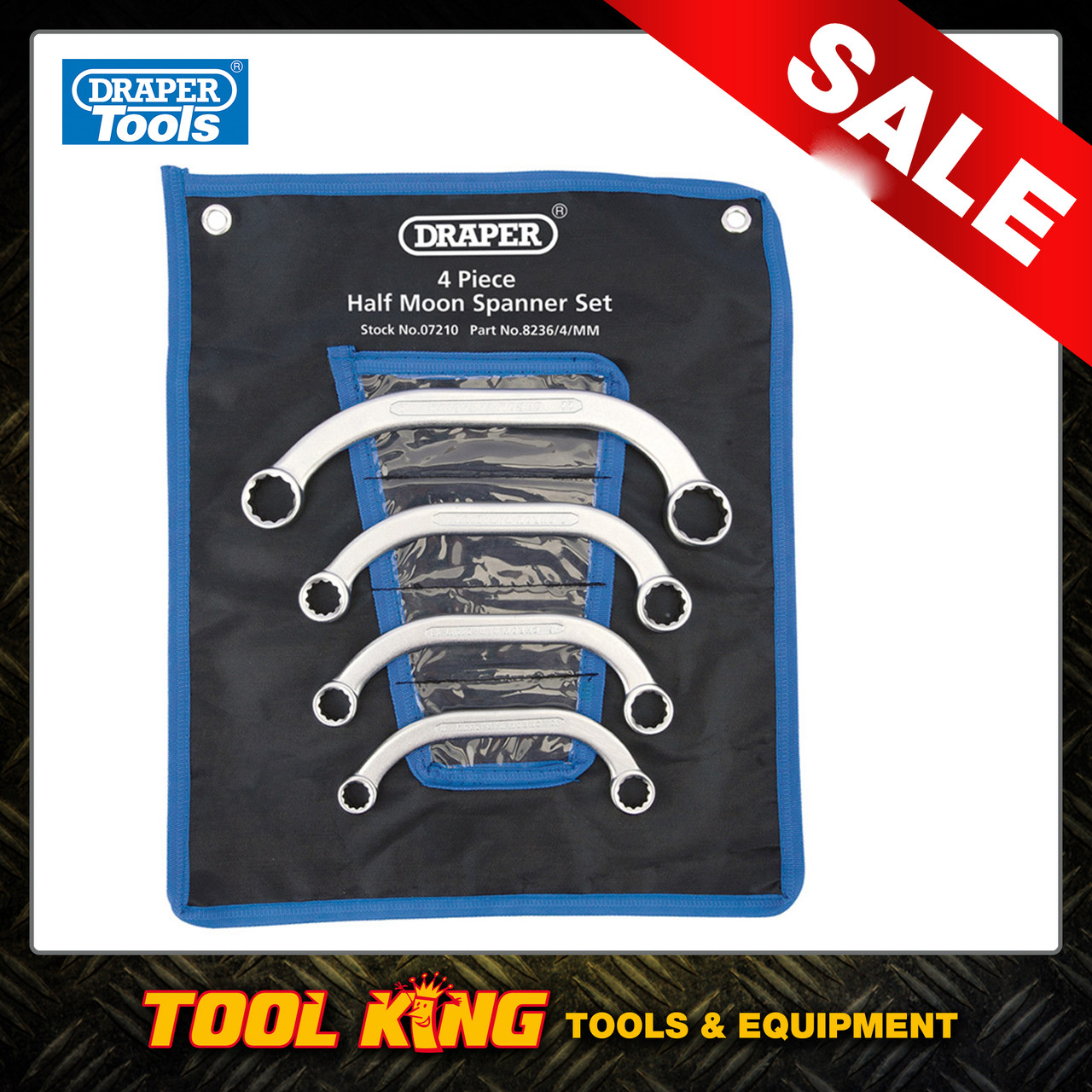 4pc Half Moon C spanner set DRAPER pro series - Robson's Tool King Store