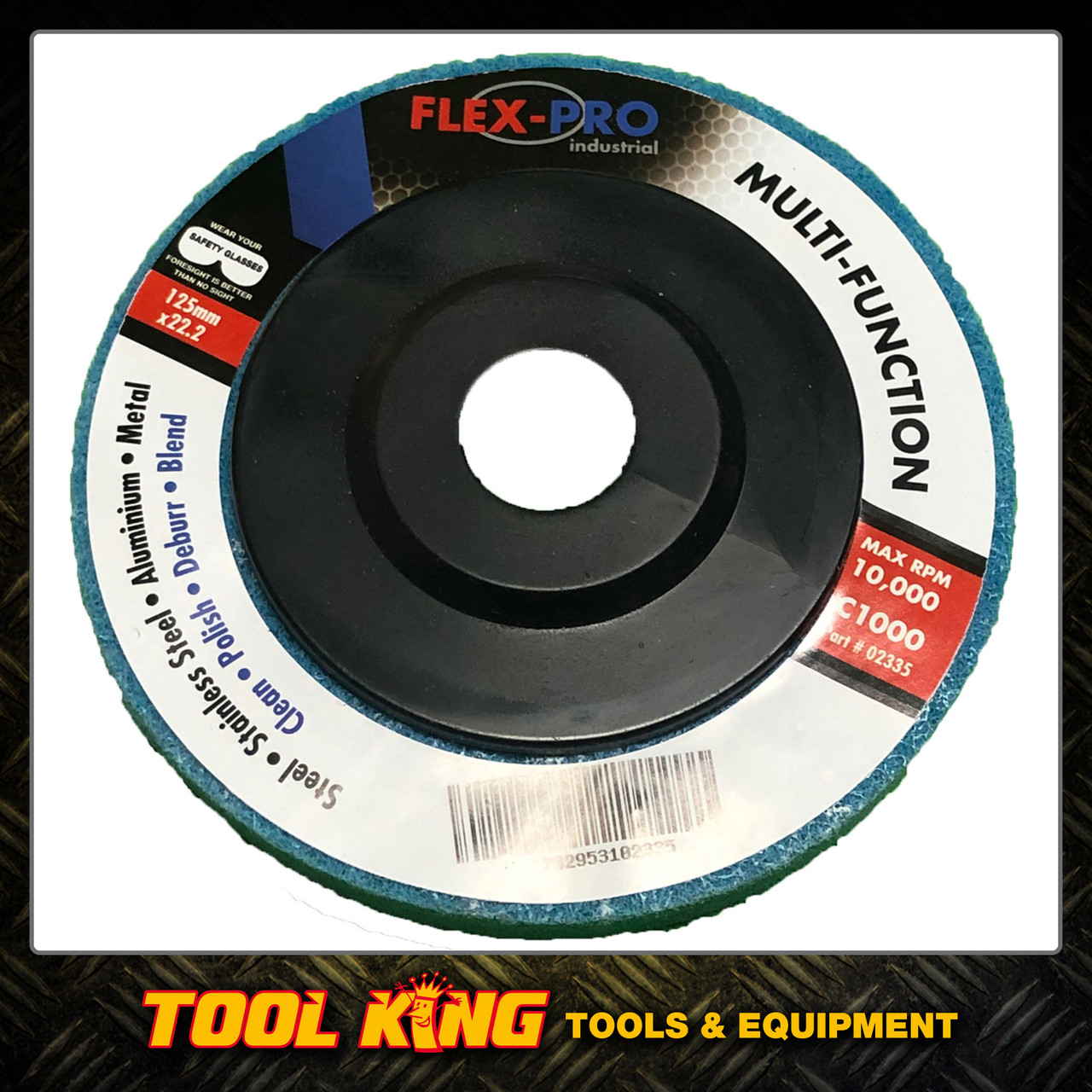 Polishing Disc for metal 5" Blue 1000grit FLEXPRO - Robson's Tool King ...