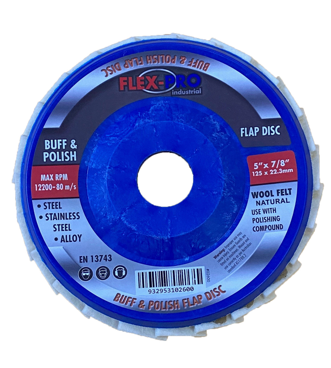 FLEXPRO 125mm 5" Buffing & Polishing Flap Disc 02600 - Robson's Tool ...