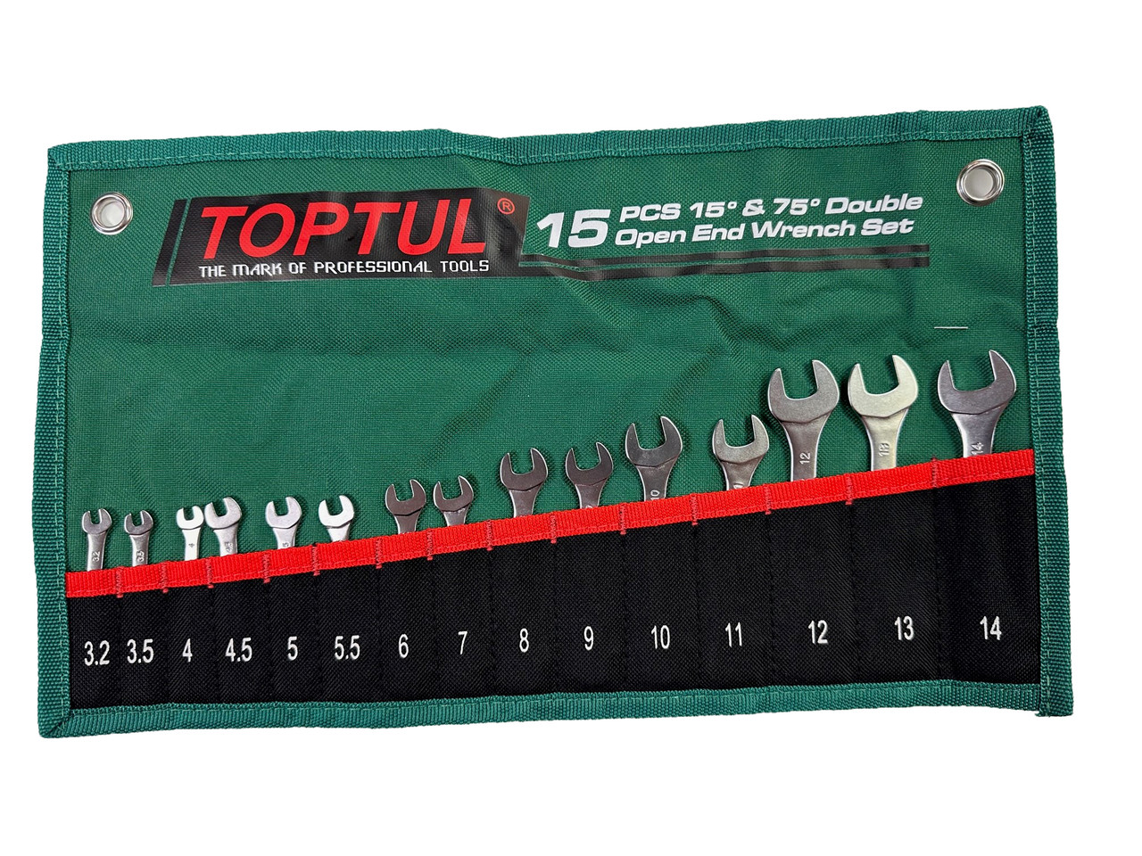 TOPTUL 15pc Mini Spanner set 3.2mm to 14mm GRAJ1501 - Robson's Tool ...
