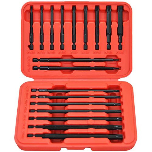 18pc Long Shaft Torx Star Driver Bit Set PT30602 - Robson's Tool King Store