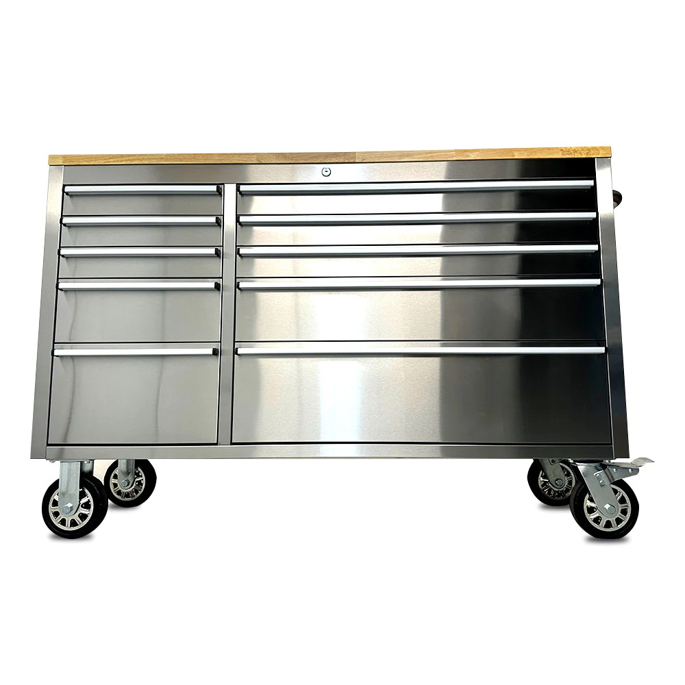 56" 10 Drawer Stainless Roller cabinet - Robson's Tool King Store