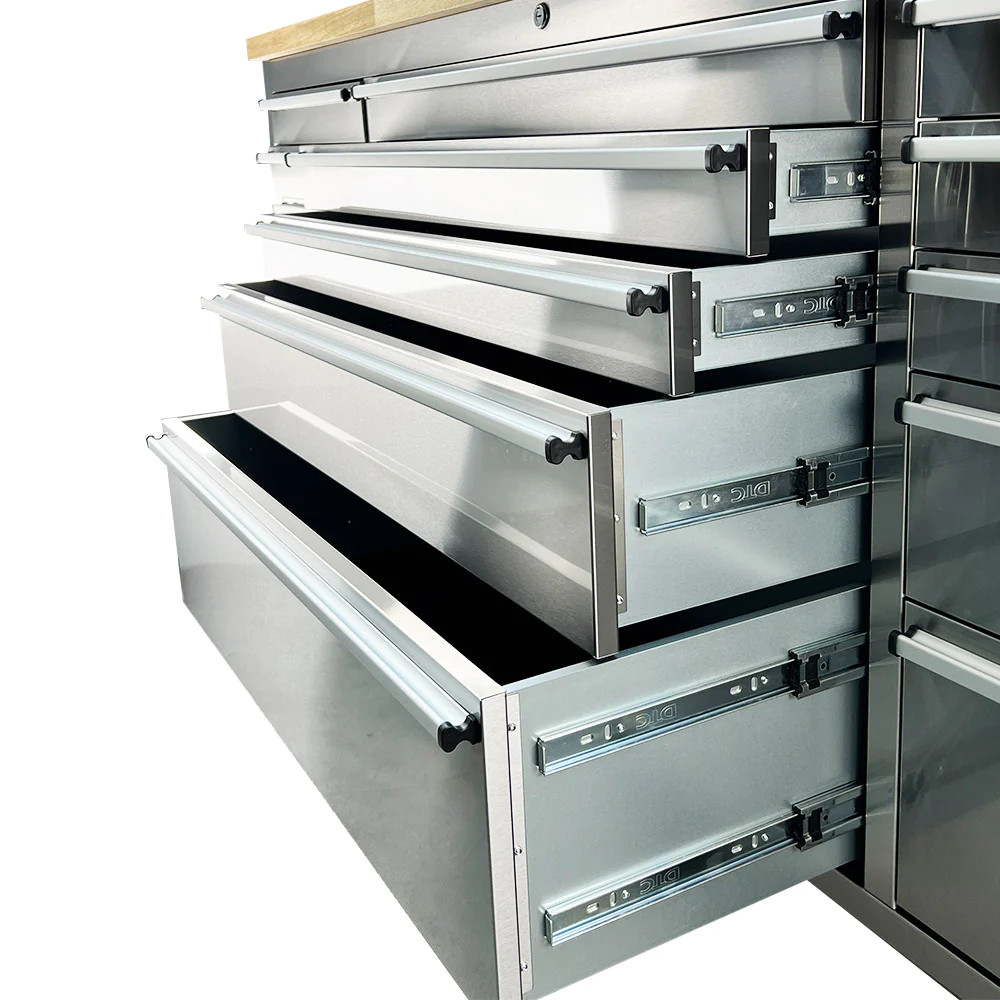 72" 15 Drawer Stainless Roller cabinet with upper cabinet - Robson's ...