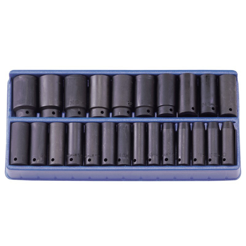 Genius Tools 24pc 1/2"Drive Deep & Standard Impact socket set TD-424M ...