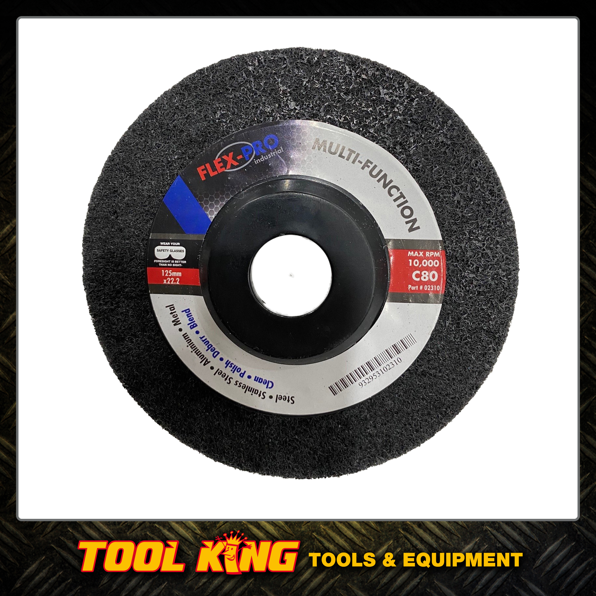 Polishing Disc for metal 5" Black 80grit FLEXPRO - Robson's Tool King Store