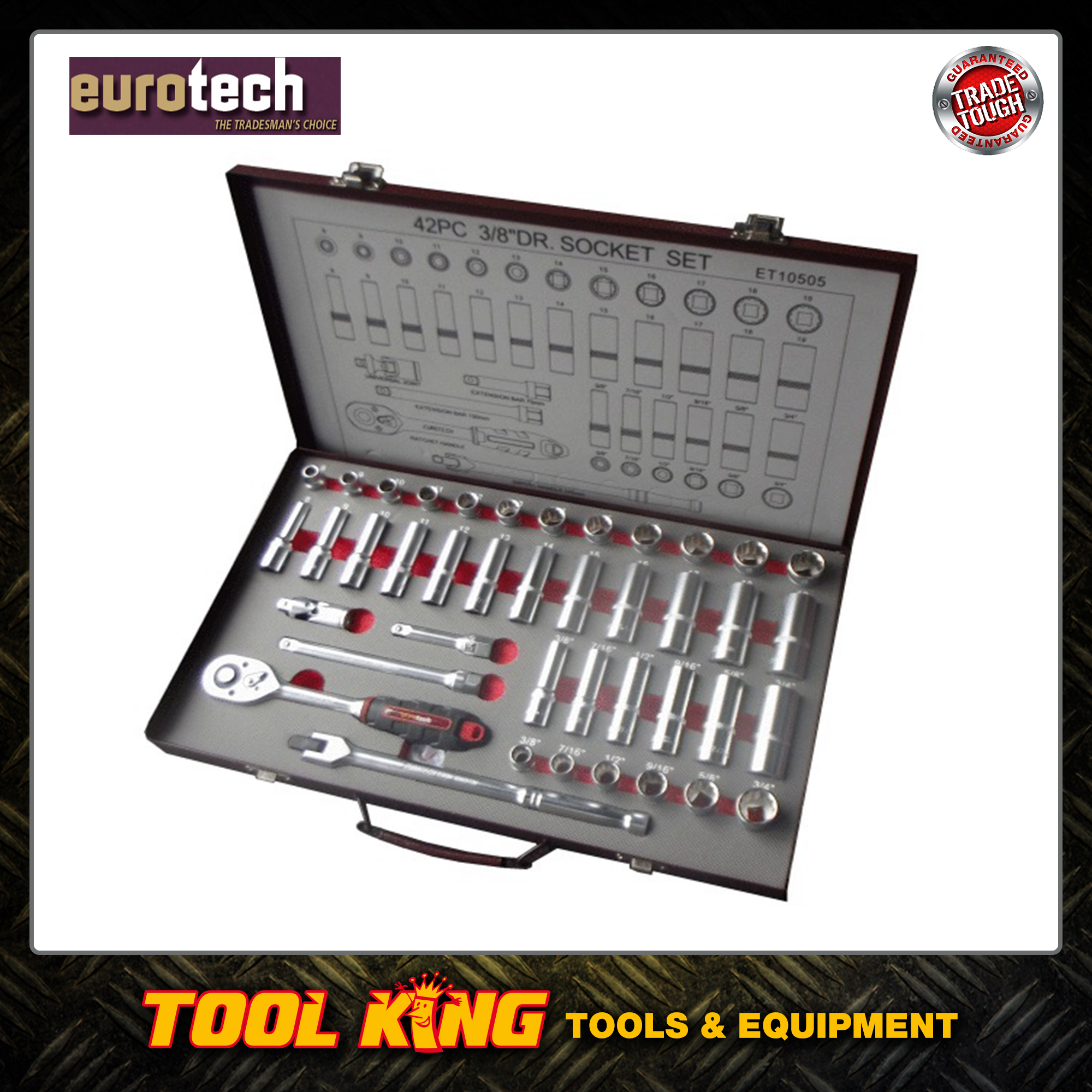Eurotech 42pc Deep and standard 3/8"Dr socket set ET10505 - Robson's ...