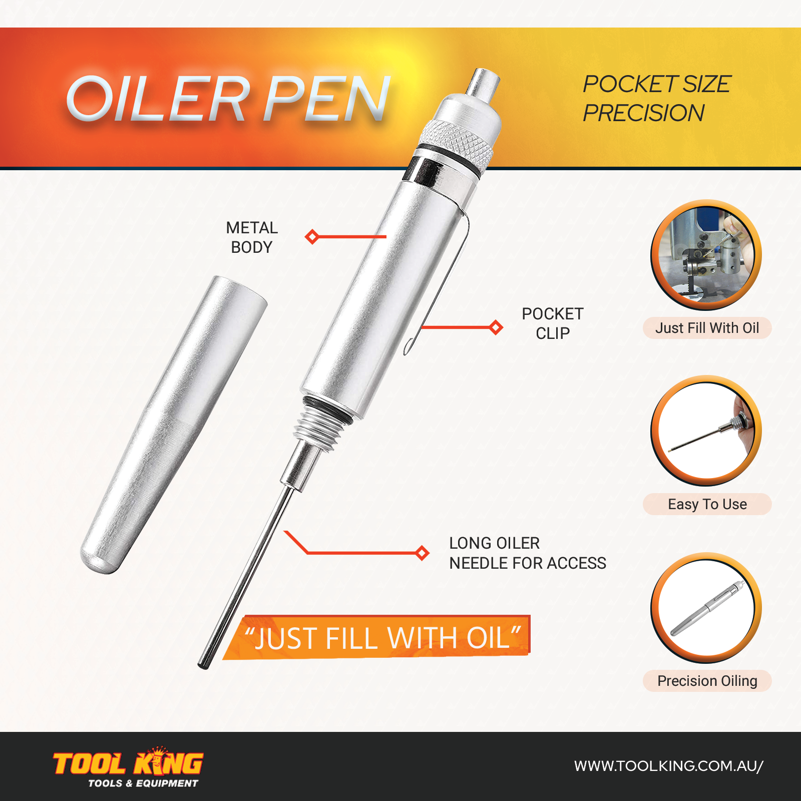 Precision oiler lubricator pen PT41802 - Robson's Tool King Store