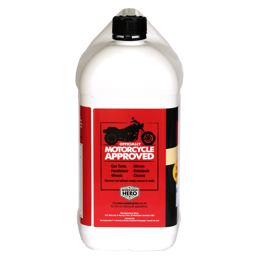 Workshop hero Metal rescue rust remover Bath 5lt - Robson's Tool King Store