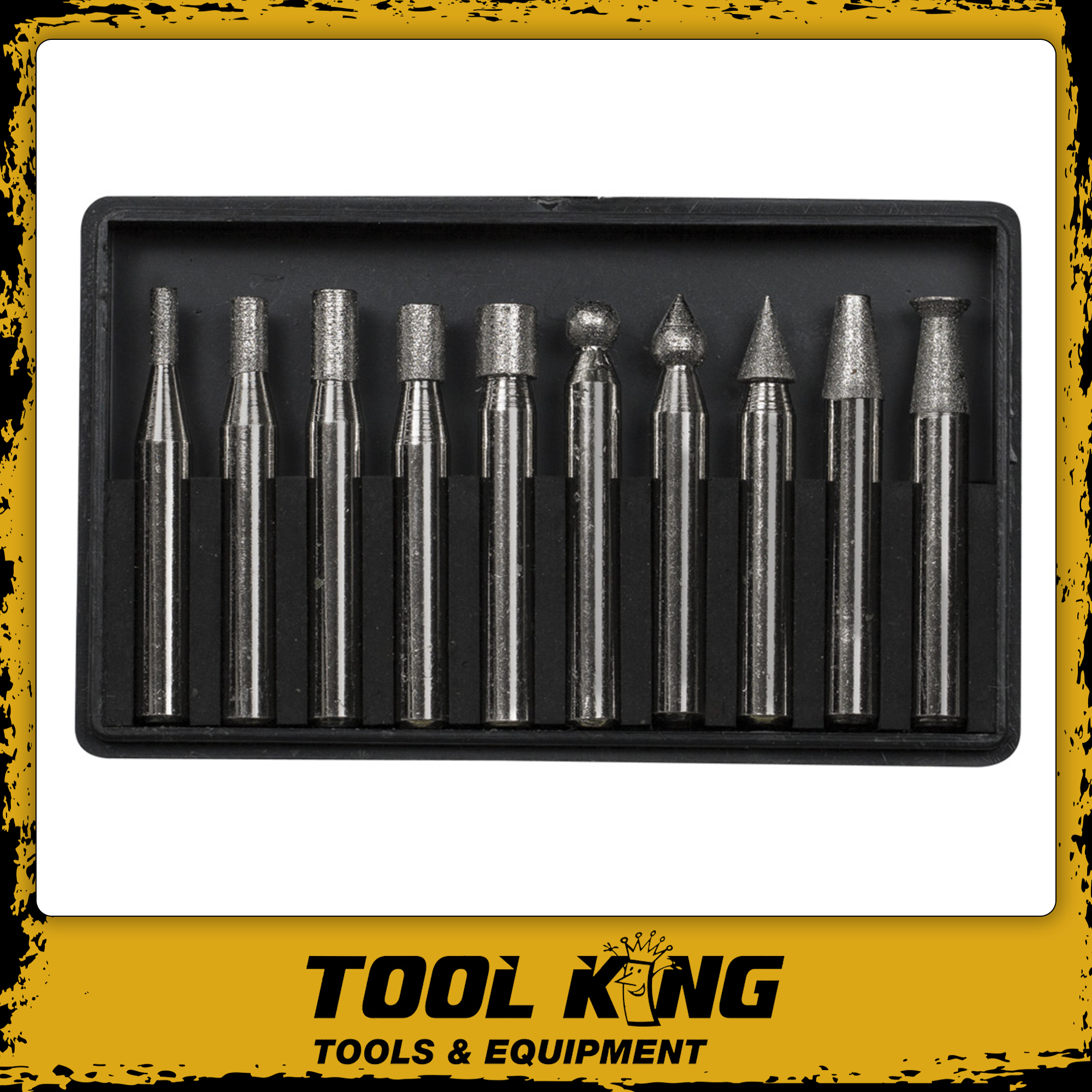 10pc 1/4" Shaft Diamond Burr set DPS-10 - Robson's Tool King Store