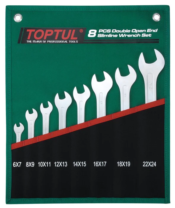 TOPTUL 8pc Slimline Spanner set For narrow tight access - Robson's Tool ...