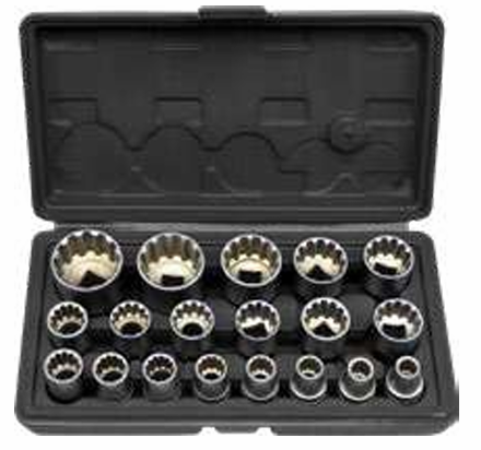 19pc Multi-Drive Socket Set PT10313 - Robson's Tool King Store