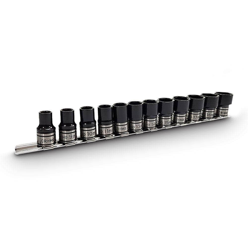 AuzGrip 12pc 1/2''Dr Thin wall Impact Socket Set MET A84502 - Robson's ...