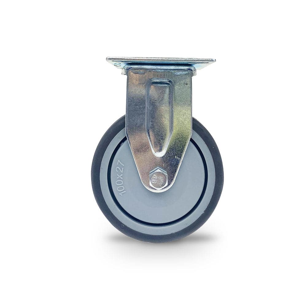 GRIP 100mm Institutional Grey Fixed Castor Wheel 42008 - Robson's Tool ...
