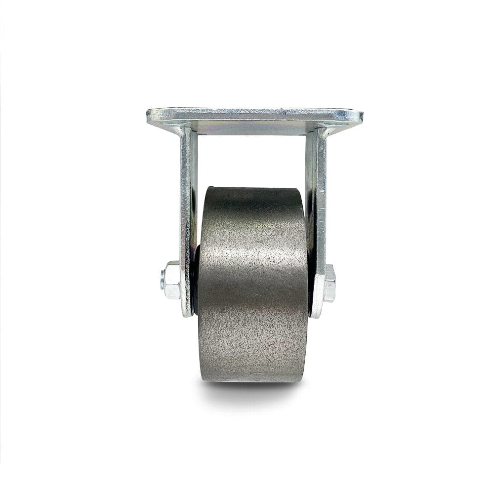 GRIP 102mm 300kg Industrial Heavy-Duty Cast-Iron Fixed Castor Wheel ...