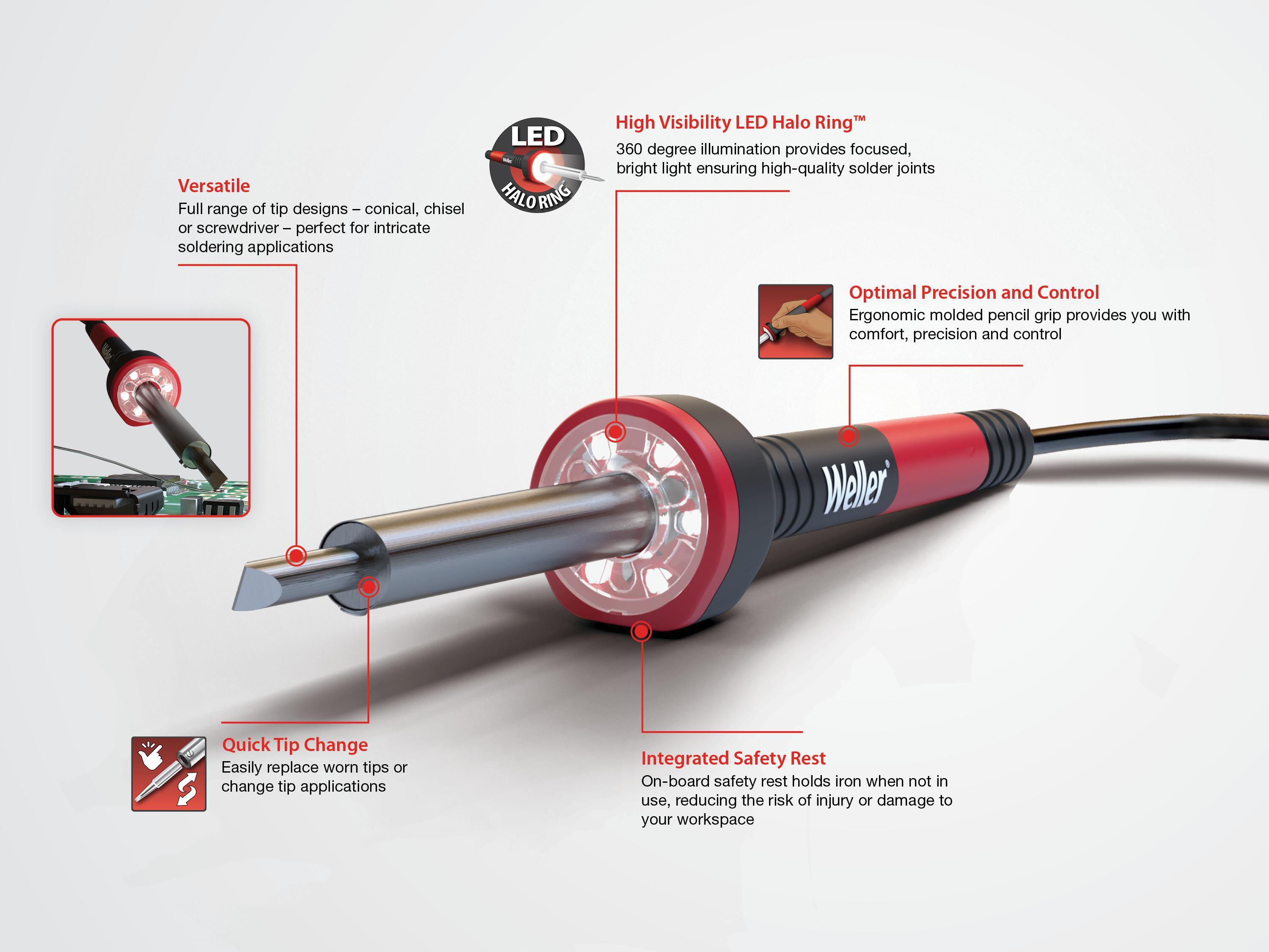 Weller 60W Soldering Iron with Led Halo WLIR6023 - Robson's Tool King Store