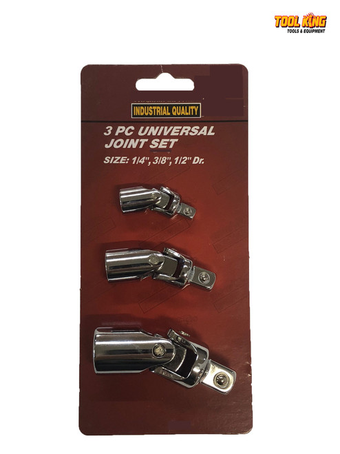 3pc Socket universal joint set 1/2" 3/8" 1/4" Drive - Robson's Tool ...