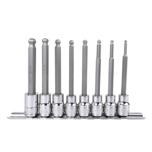 Genius Tools 8pc 3/8"Dr Ball End InHex Bit Socket Set SAE BS-308WSL ...
