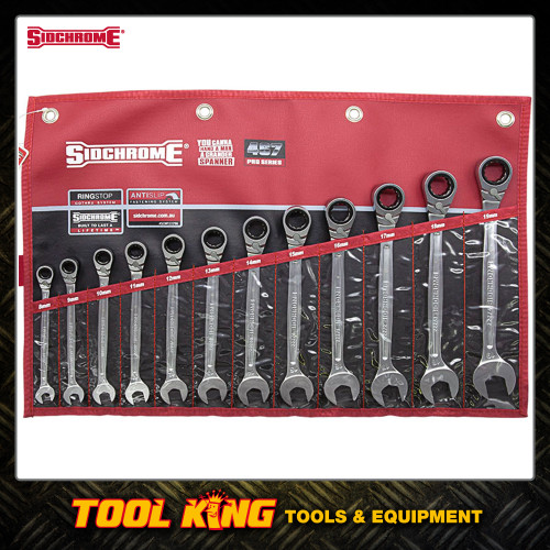 Sidchrome 12pc geared Ratchet Spanner set metric Robson s Tool King Store