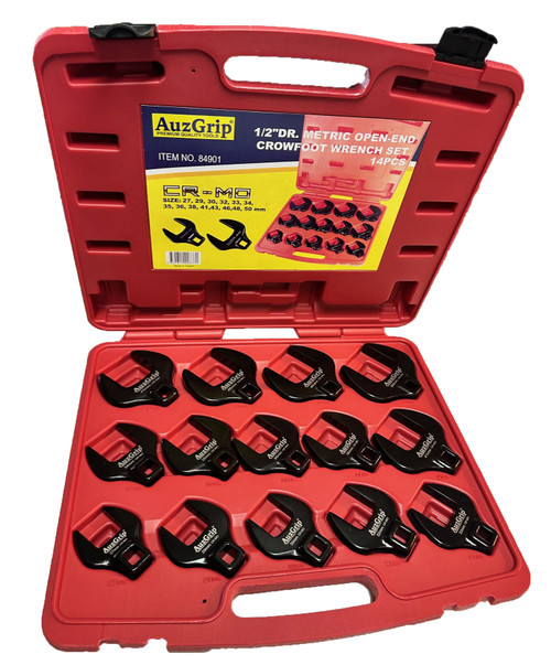 AuzGrip 14pc XL Crow Foot spanner set A84901 - Robson's Tool King Store