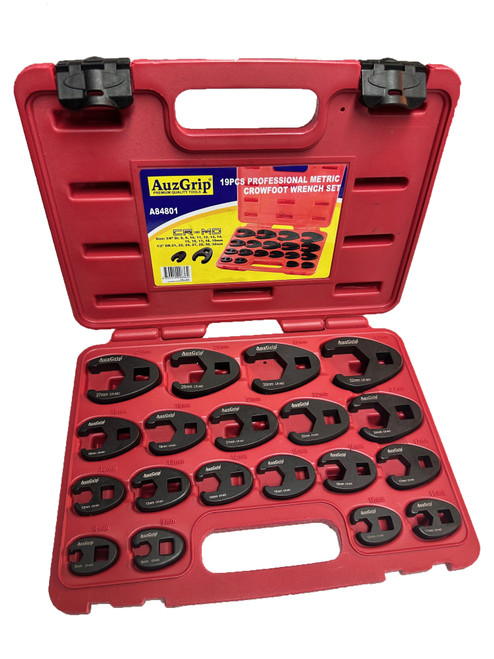 AuzGrip 19pc Crow Foot spanner set A84801 - Robson's Tool King Store