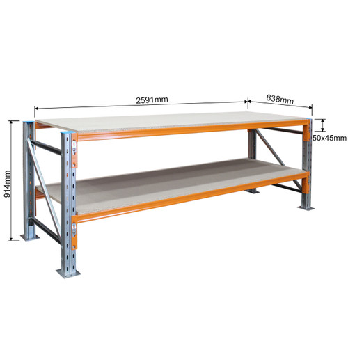 2 Tier Workbench 2591mm - Robson's Tool King Store