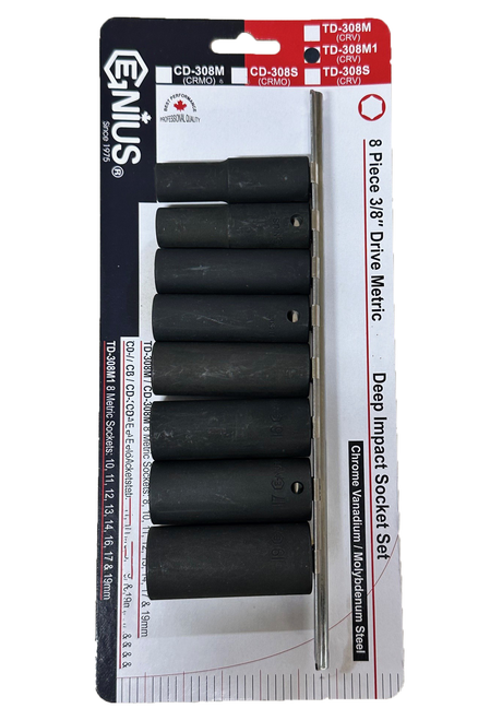 Genius Tool 8pc 3/8"Dr Deep Impact Socket set TD-308M1 - Robson's Tool ...