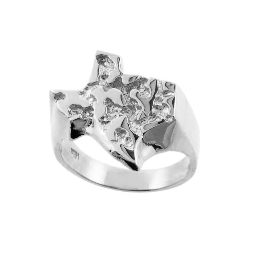Polished Sterling Silver Texas Ring