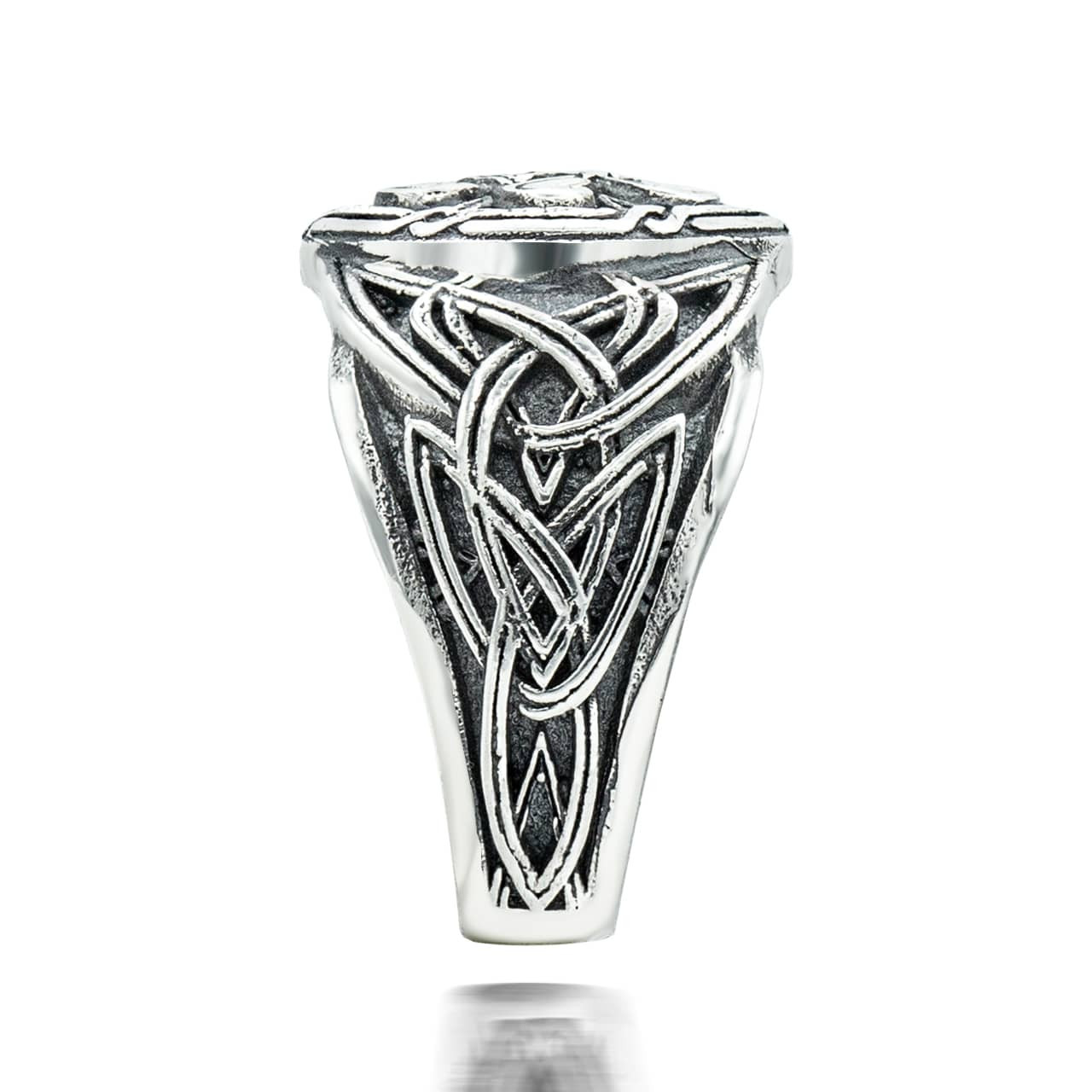 celtic love knot ring silver
