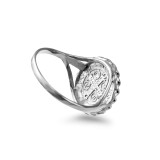 Sterling Silver St Benedict Women's Spiritual Protection Ring