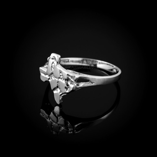 Sterling Silver Small Texas Nugget Ring