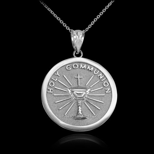 Sterling Silver Holy Communion Pendant Necklace