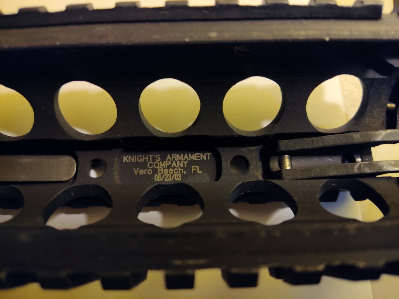 Knights Armament Company M4 RAS Quad Rail Surplus Vero Beach Marked ...