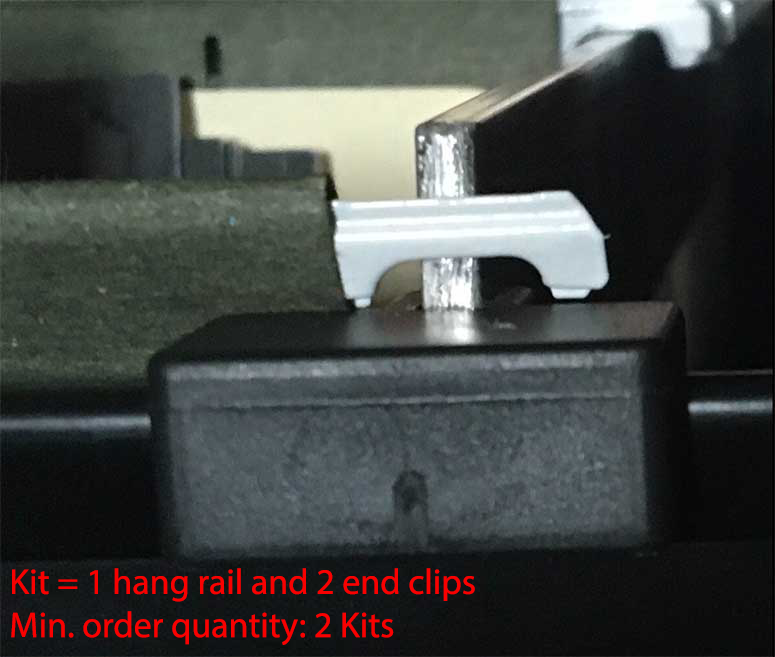 Custom Front to Back Single Rail Kit with 2 Clips