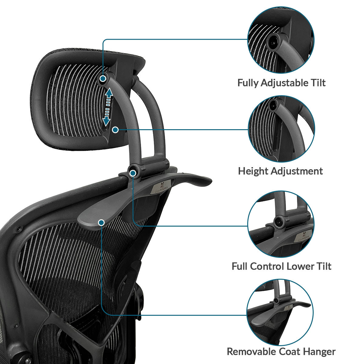 Head Rest for Herman Miller Aeron Chair Ergonomic