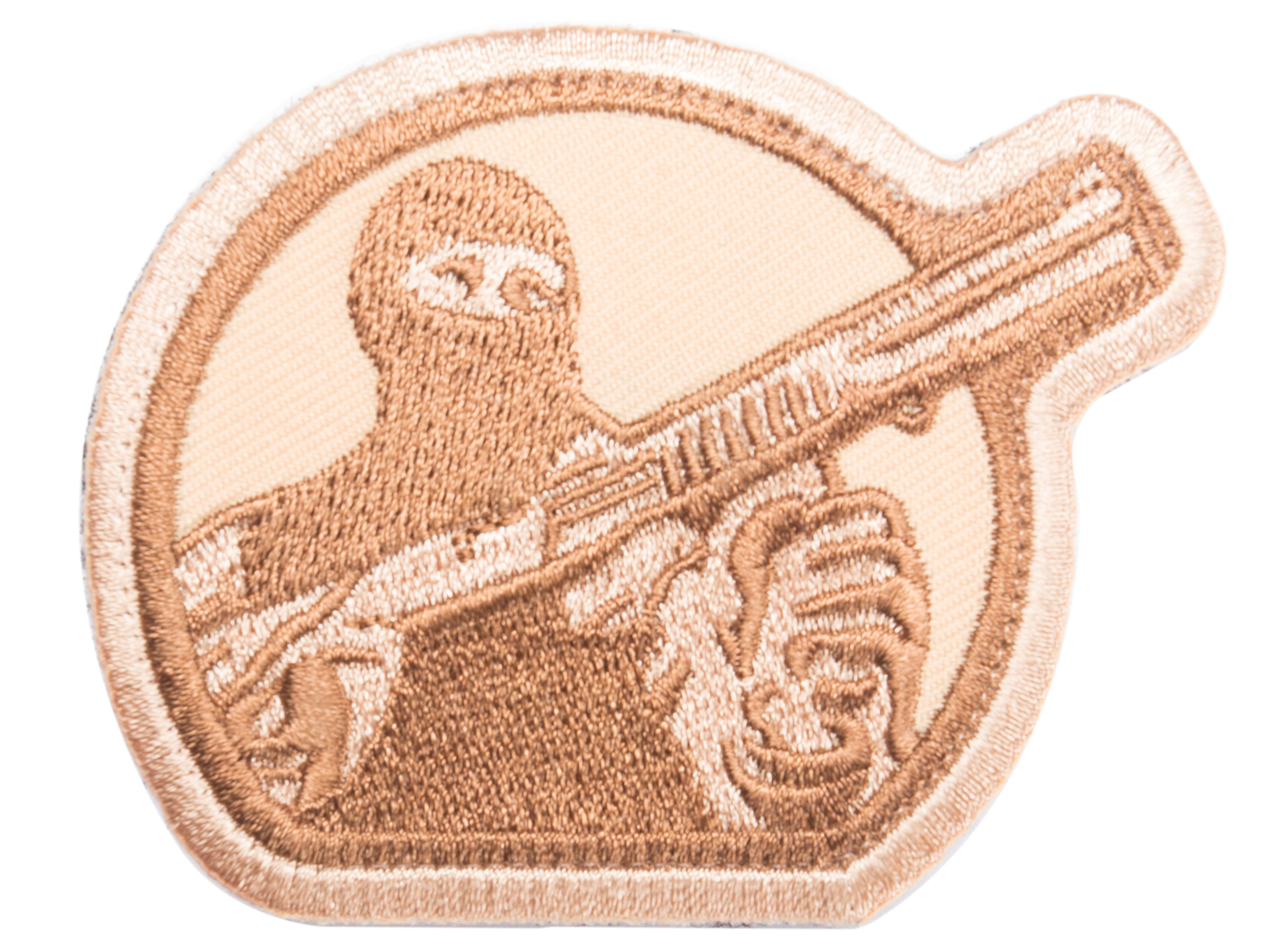 Mesa Tactical® Embroidered Patch (Mesa Tactical Guy Logo, Desert Tan)