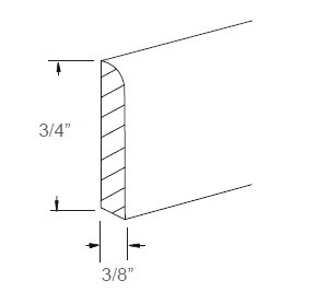 Birch White Shaker 96" Scribe Molding