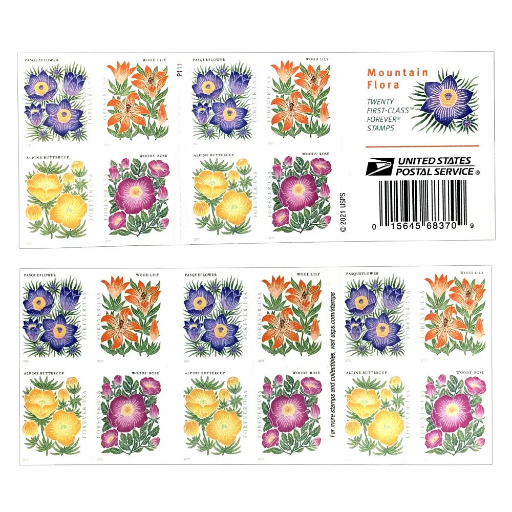 USPS Mountain Flora Forever Stamps