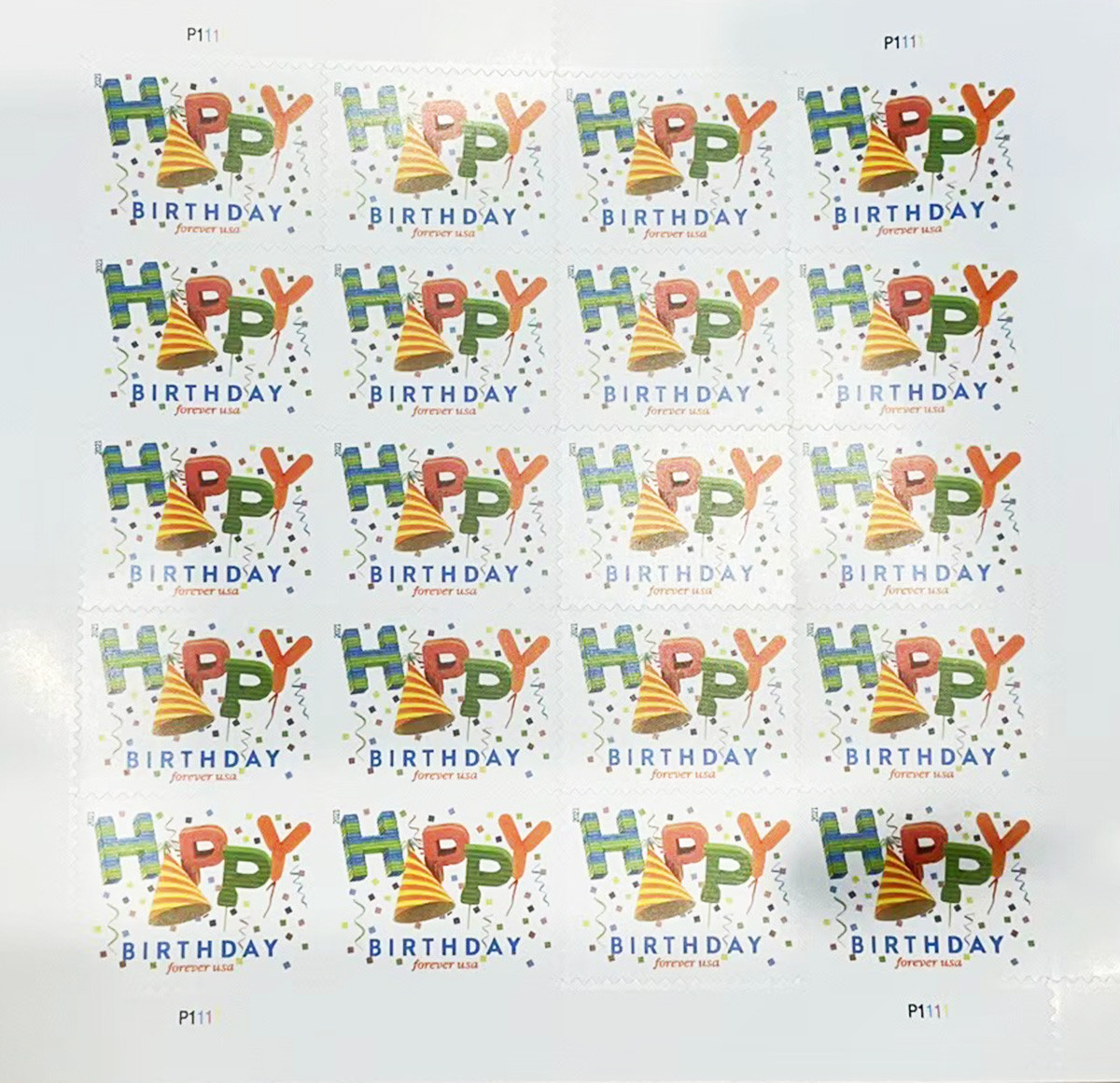 2021 USPS Happy Birthday Forever Postage Stamps