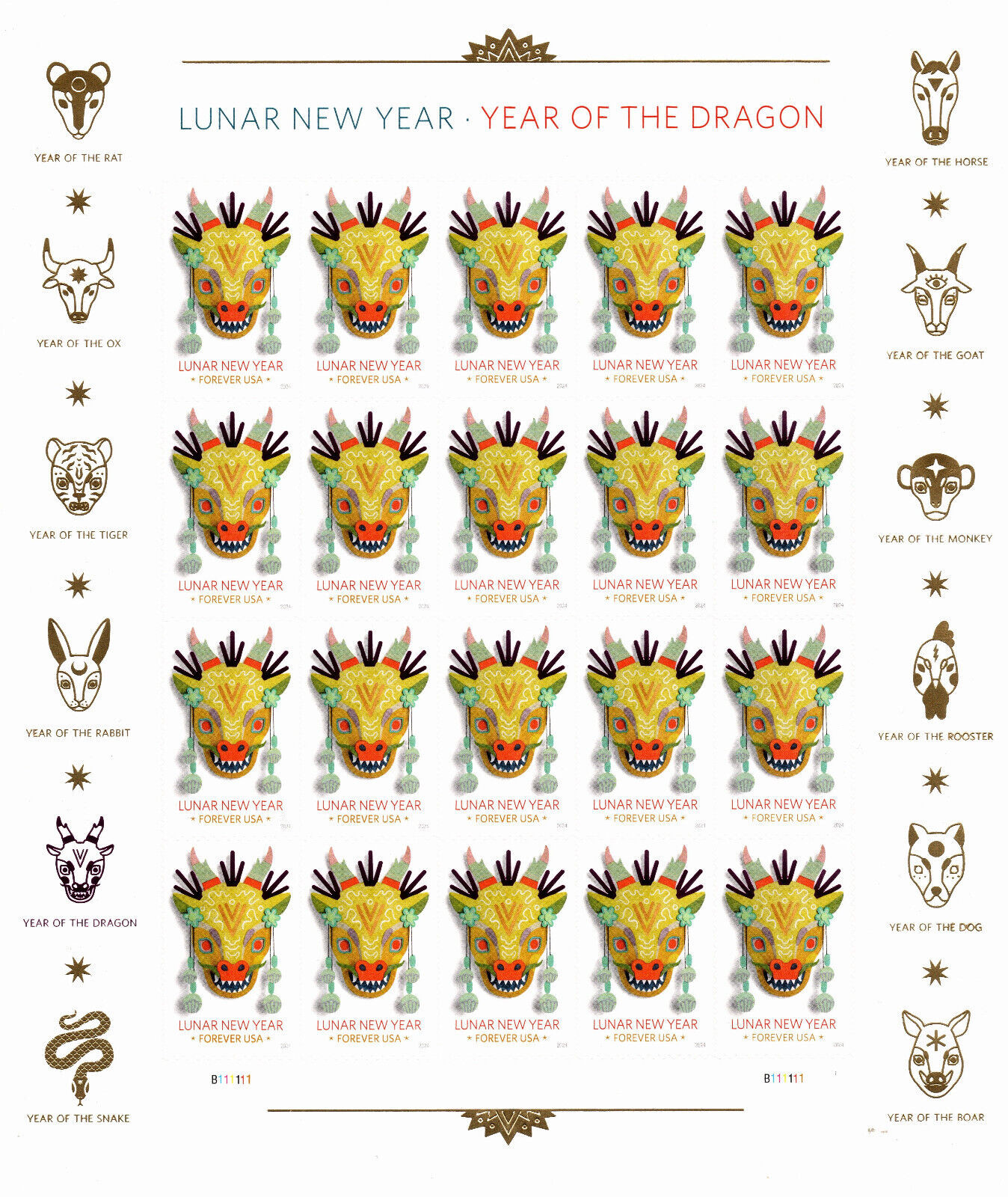 USPS Year of the Dragon Stamps