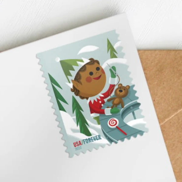 2022 Holiday Elves Forever First Class Postage Stamps