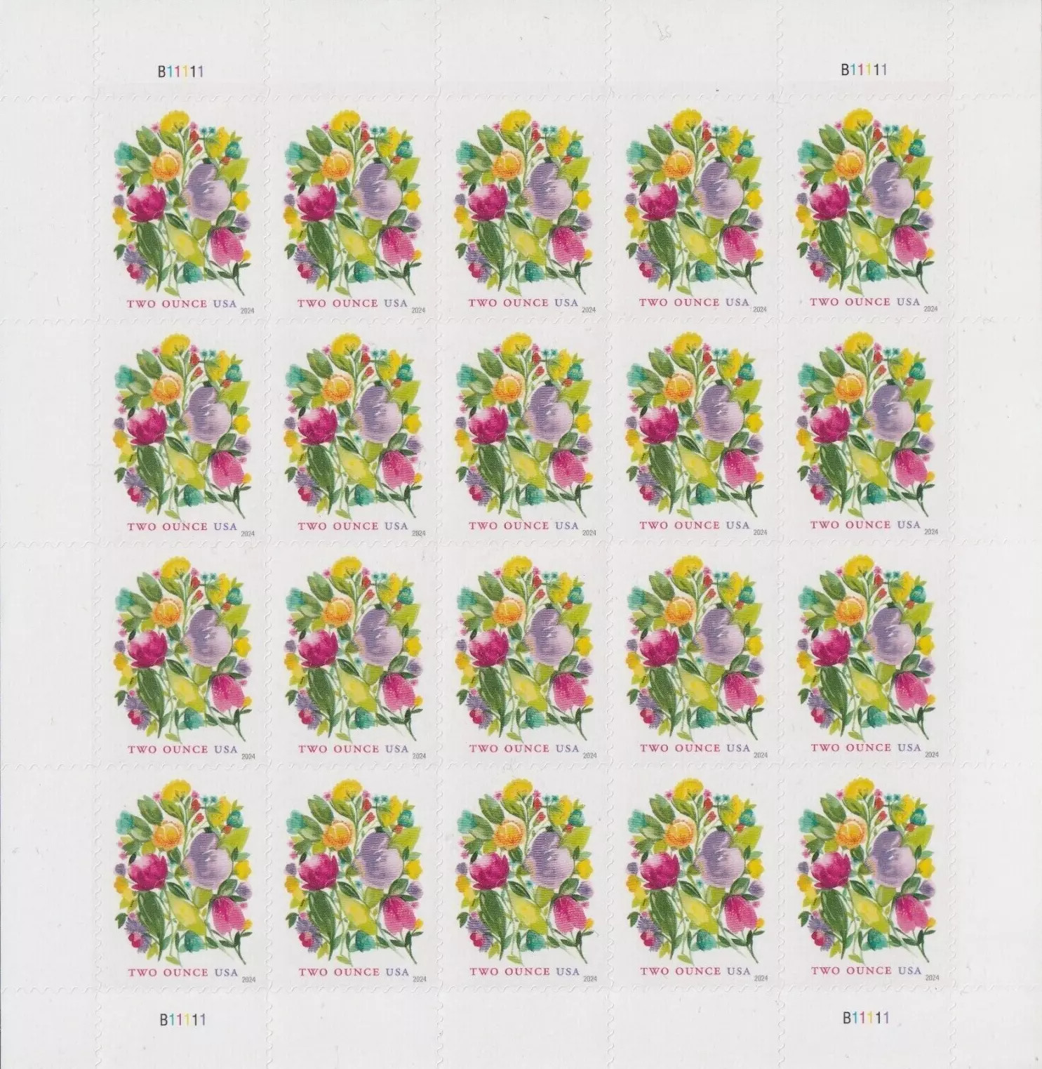 Wedding Blooms 2 oz Forever Postage Stamps