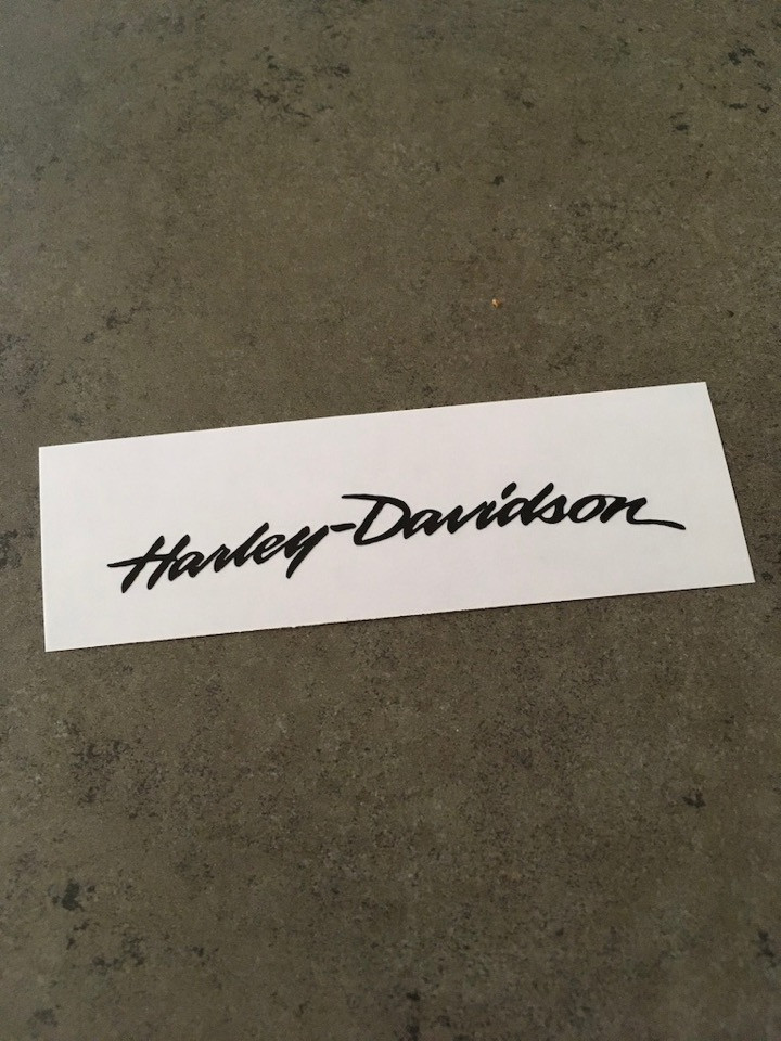 Curved Harley-Davidson Script Decal
